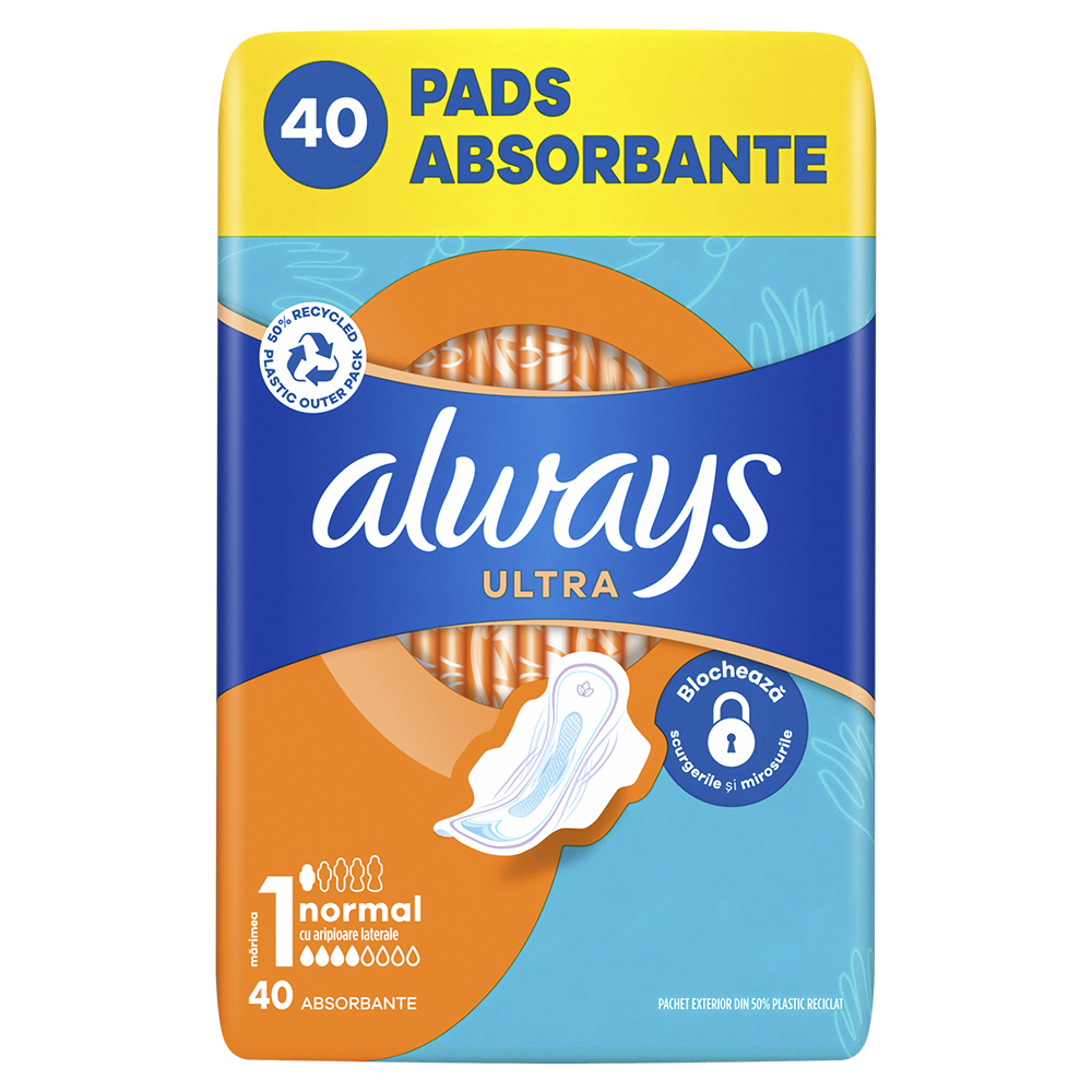 Absorbante Always Ultra Normal Quattro Pack, 40 buc - eMAG.ro