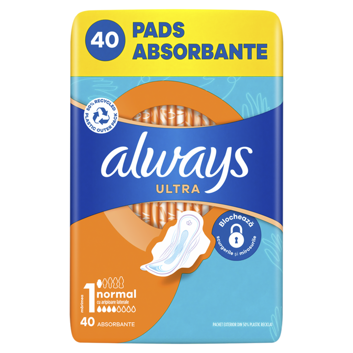 Absorbante Always Ultra Normal Quattro Pack, 40 buc - eMAG.ro