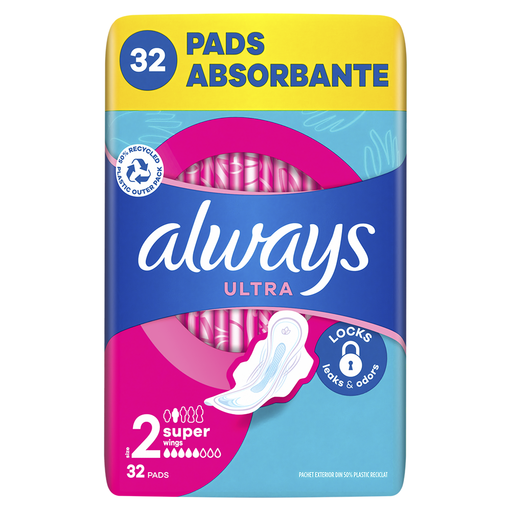 Absorbante Always Ultra Super Quattro Pack, 32 buc - eMAG.ro