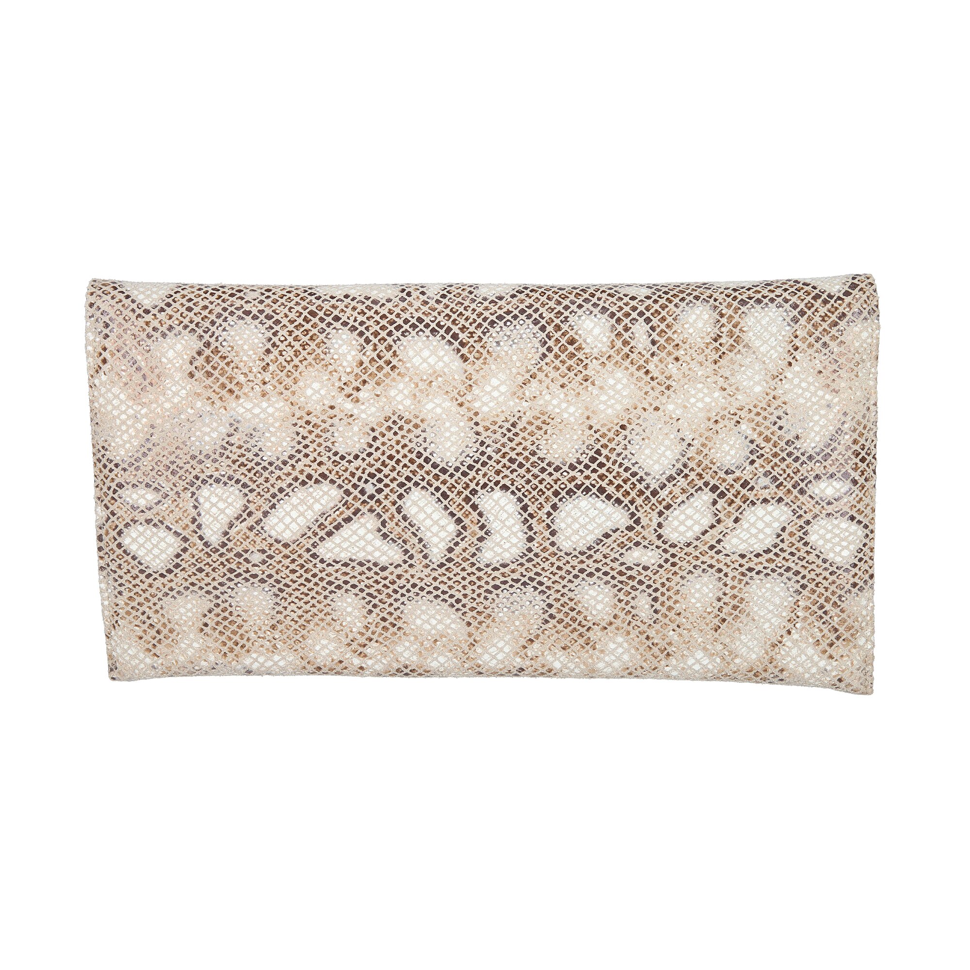 Piton modell Bézs és Krém Valódi bőr, alkalmi borítéktáska levehető ...