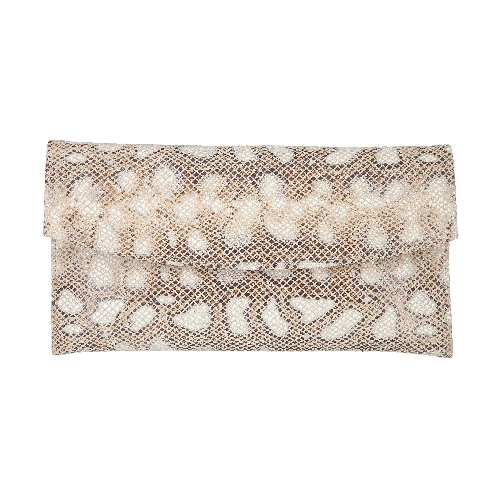 Piton modell Bézs és Krém Valódi bőr, alkalmi borítéktáska levehető ...