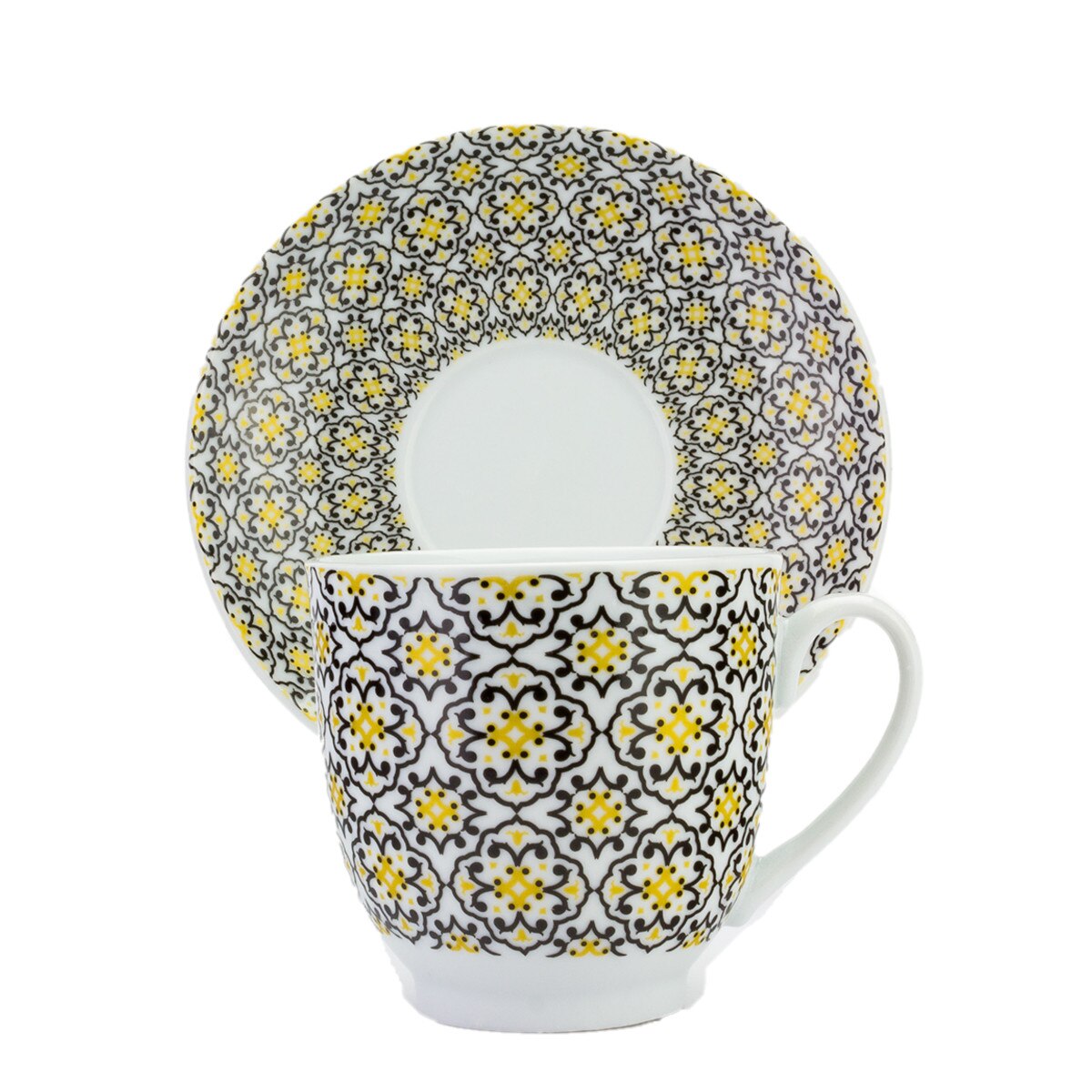 Set cesti de cafea MALOOKI, 12 piese. Desen multicolor, 180 ml - eMAG.ro
