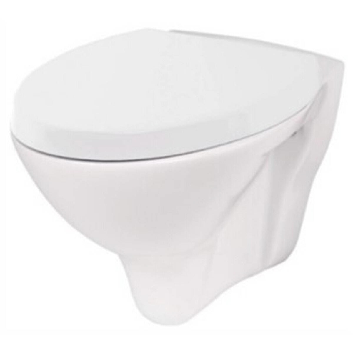 Set Vas WC suspendat Mito, Cersanit, cu capac WC, 35.5x52x37.5 cm - eMAG.ro