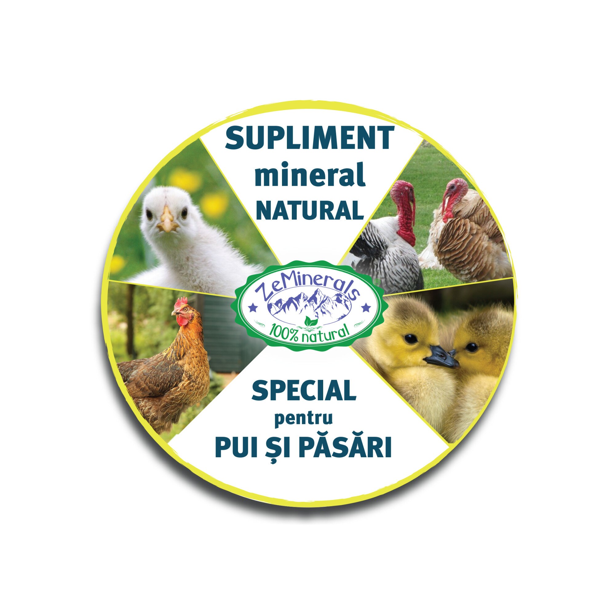 Supliment mineral pentru animale, pui & pasari, Zeminerals 650 gr - eMAG.ro