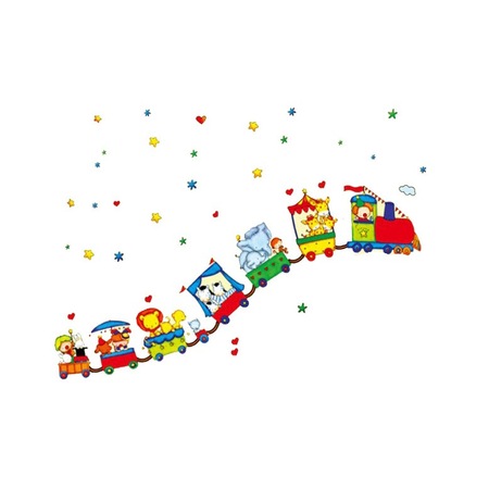 Sticker decorativ, trenuletul cu animale 175 cm, 105STK - eMAG.ro