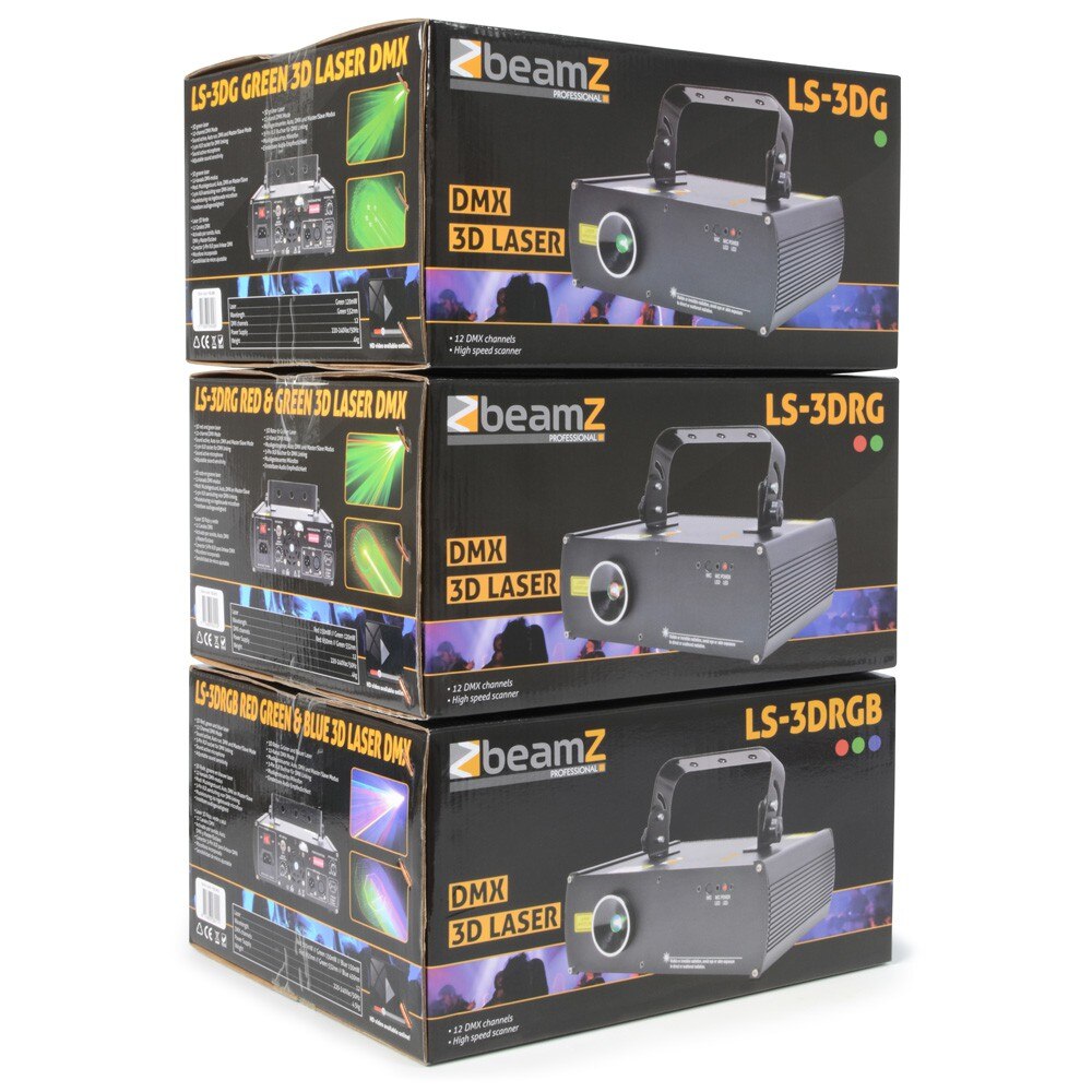 Laser verde 3D DMX BeamZ LS-3DG - eMAG.ro