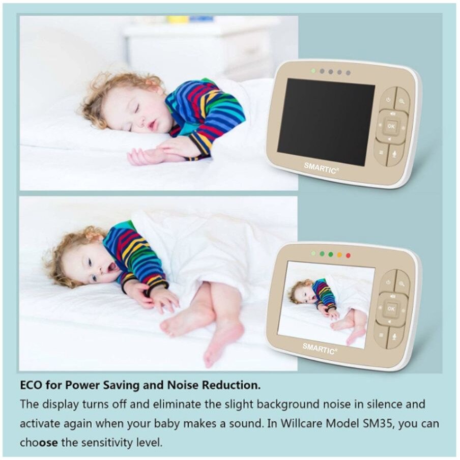 Monitor Video pentru bebelusi Smartic® Willcare Night Vision Automat ...