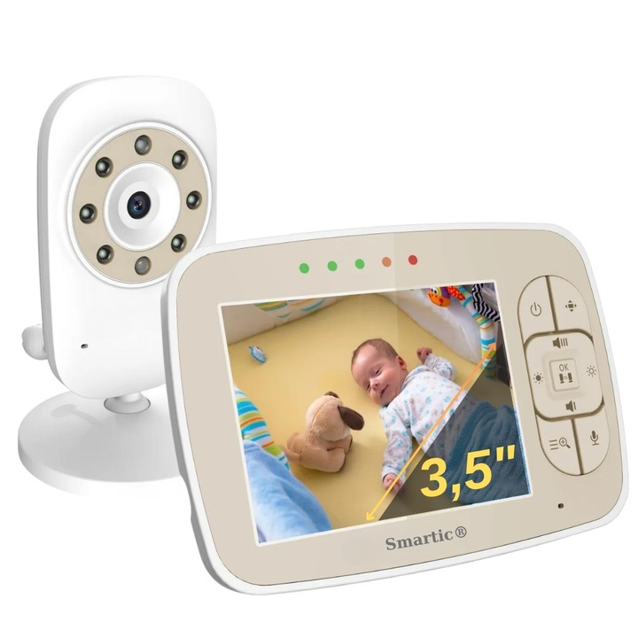 Monitor Video pentru bebelusi Smartic® Willcare Night Vision Automat ...