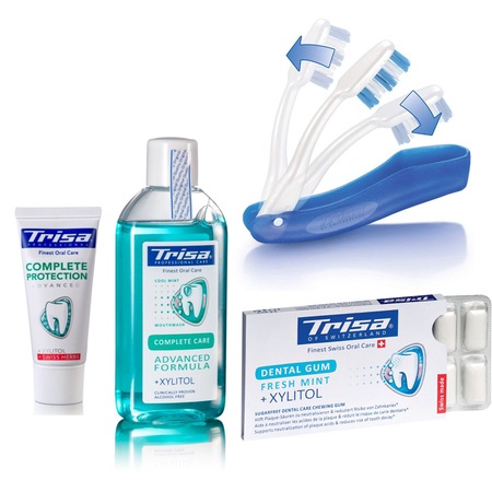 Pachet Trisa Travel format din pasta dinti Trisa Complete Protection 15 ...