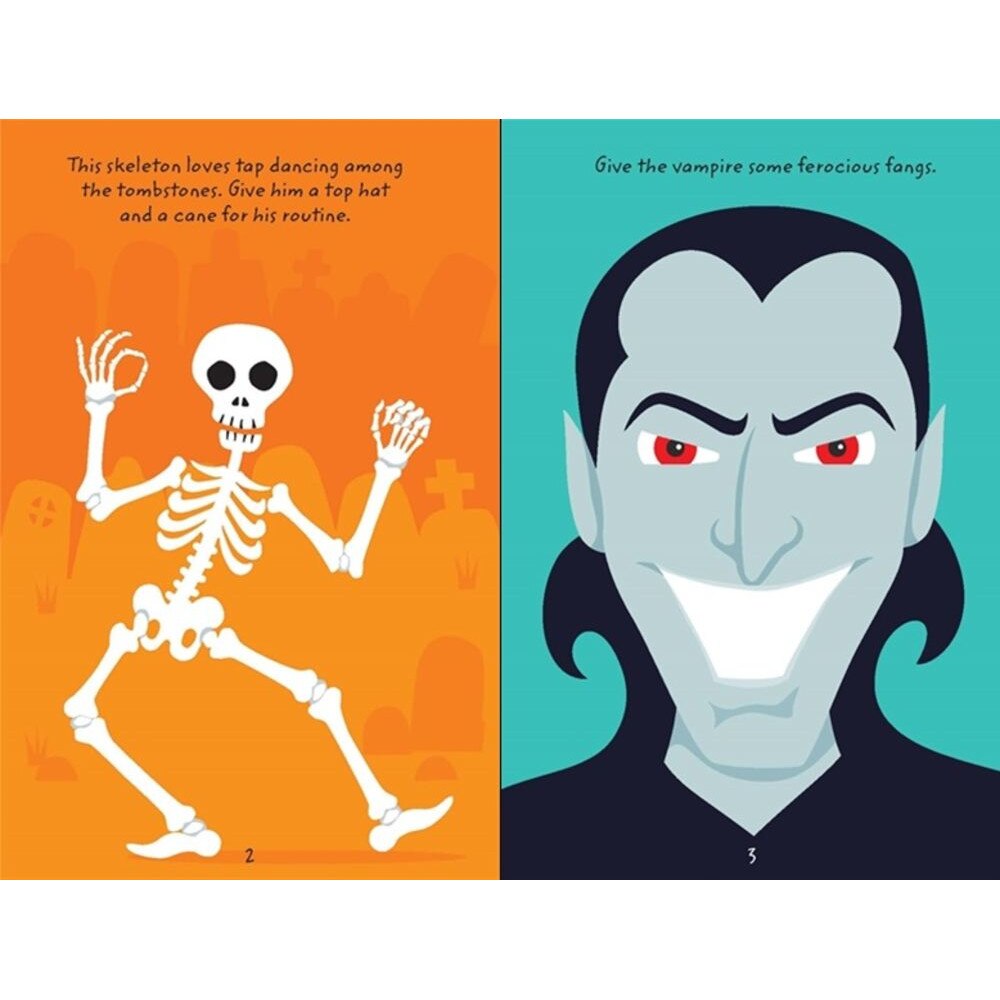 Carte de colorat "Spooky doodles", 6 ani+, Usborne - eMAG.ro