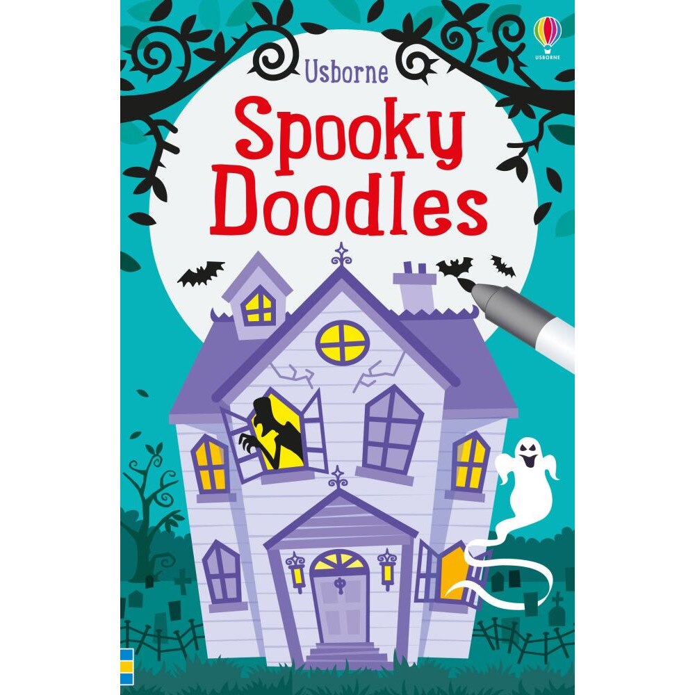 Carte de colorat "Spooky doodles", 6 ani+, Usborne - eMAG.ro