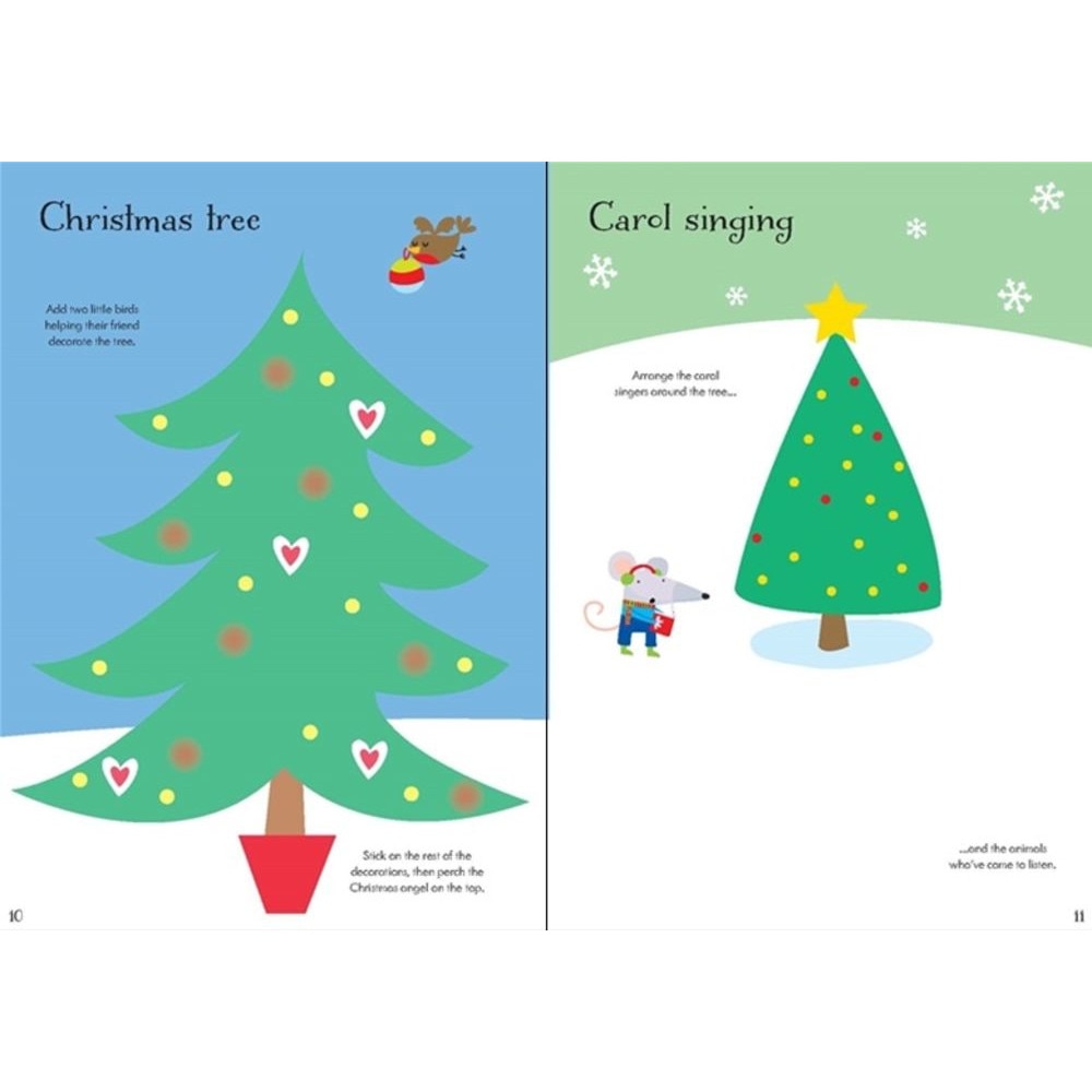 Tevékenységkönyv "Kis első matricák karácsonya", 3 év+, Usborne - eMAG.hu