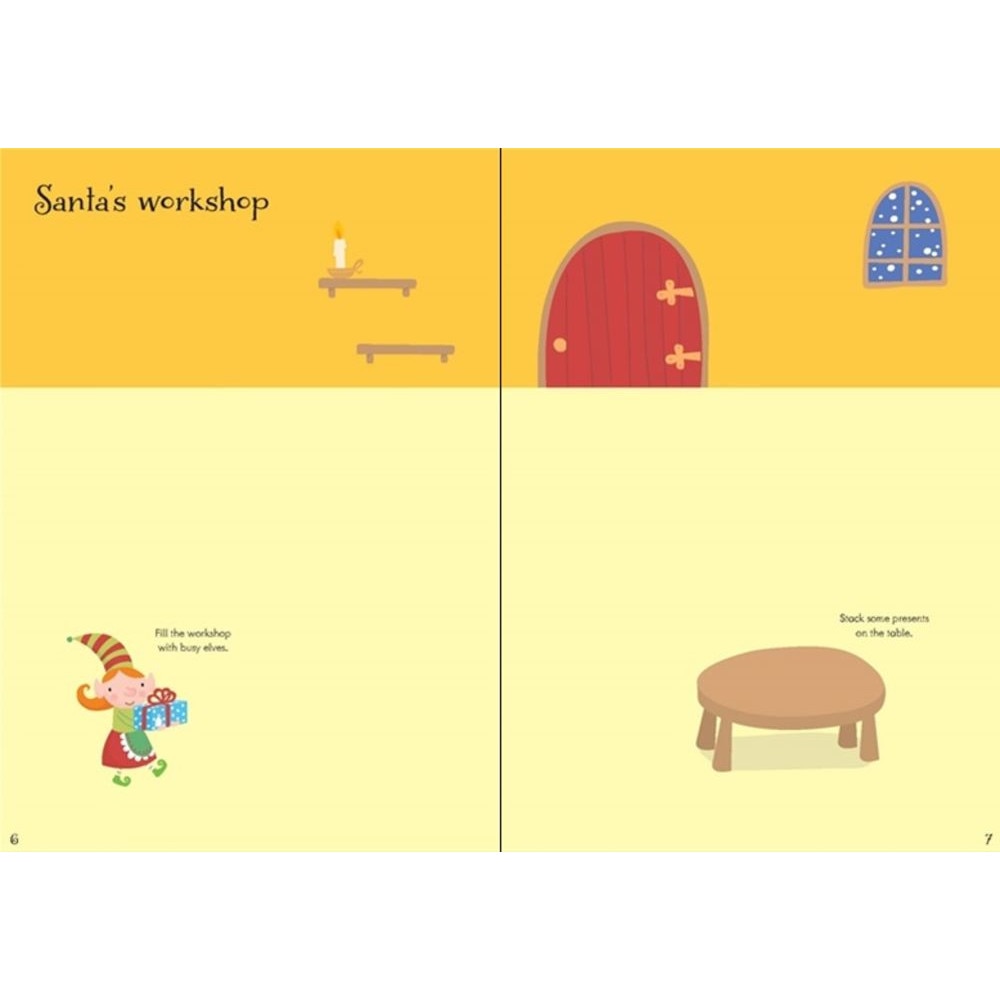 Tevékenységkönyv "Kis első matricák karácsonya", 3 év+, Usborne - eMAG.hu