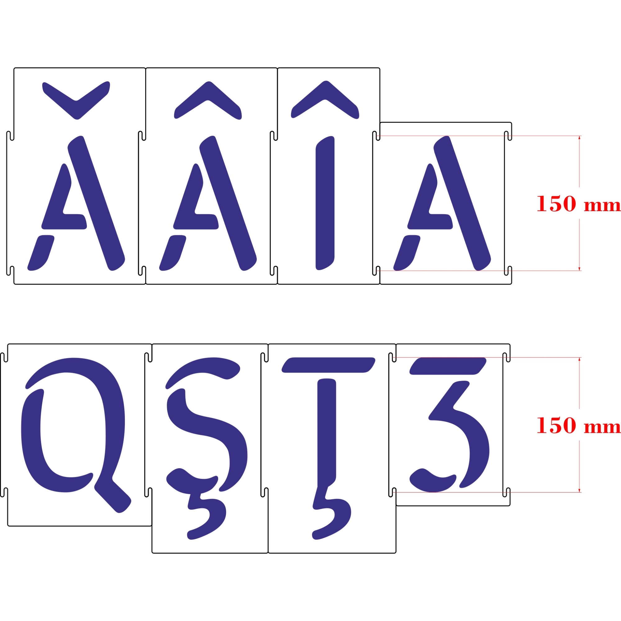 Sablon vopsire din inox litera N - font MSL23 150mm - 1 piesa - eMAG.ro