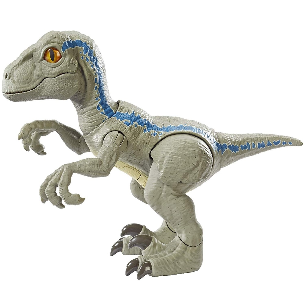 Фигура Mattel Jurassic World Primal Pal Blue с гъвкави стави и звуци ...
