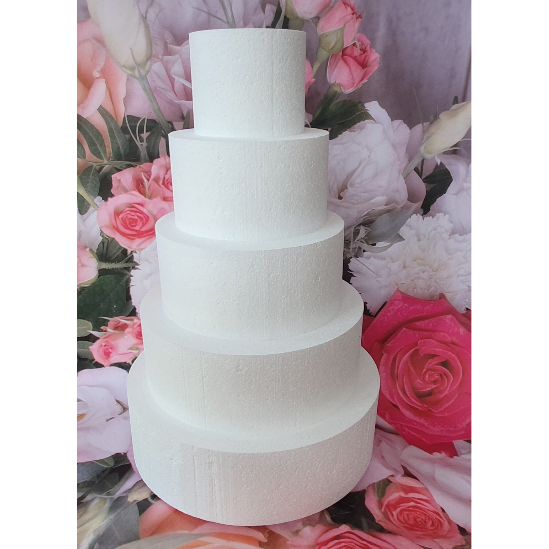 Macheta rotunda tort, VALITIME VDR, 5 etaje poliester, 48x40x32x26x18 ...