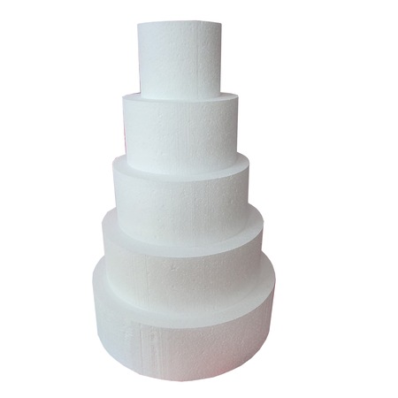 Macheta rotunda tort, VALITIME VDR, 5 etaje poliester, 48x40x32x26x18 ...