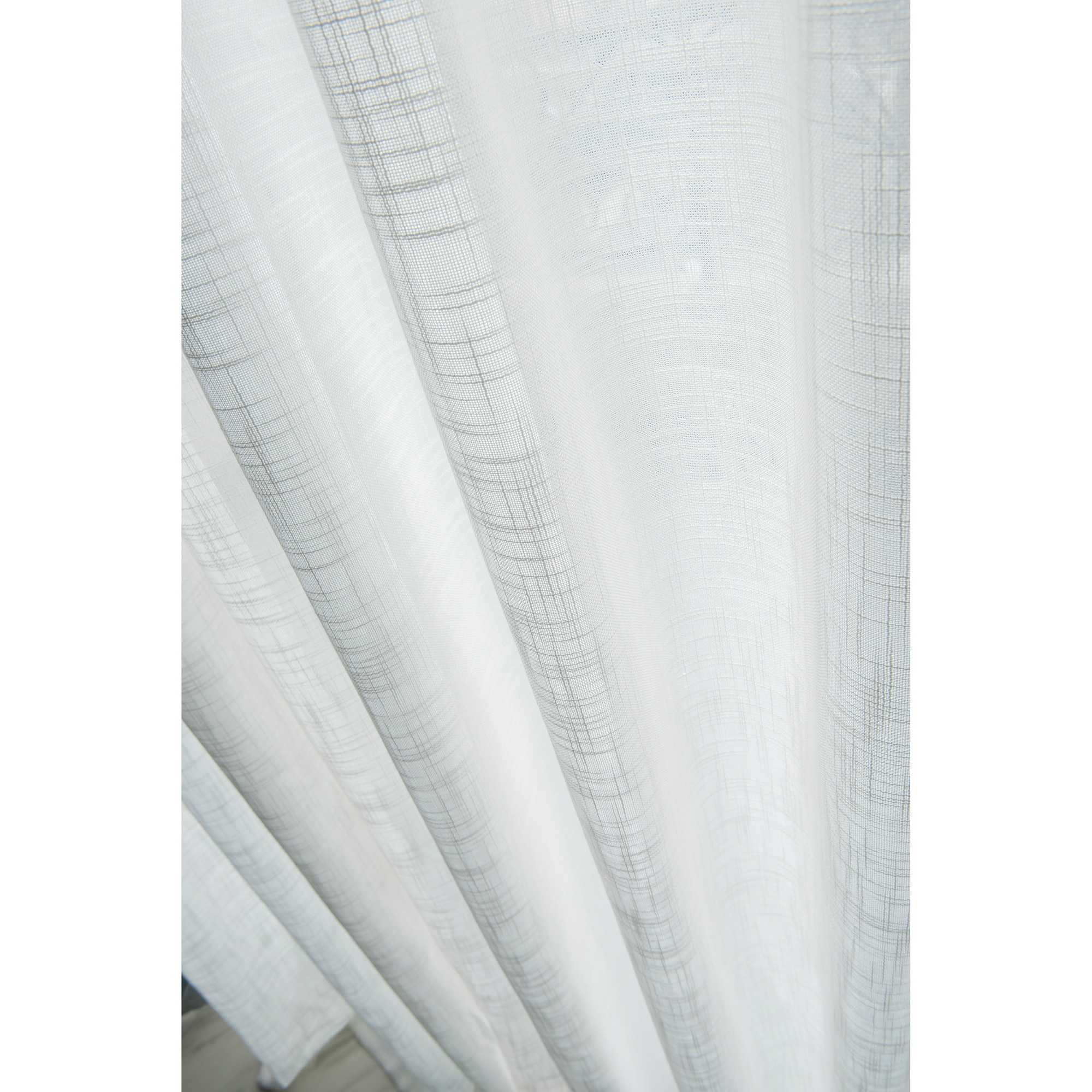 Set perdele Kring, 2 * 140x245 cm, Poliester, Alb - eMAG.ro