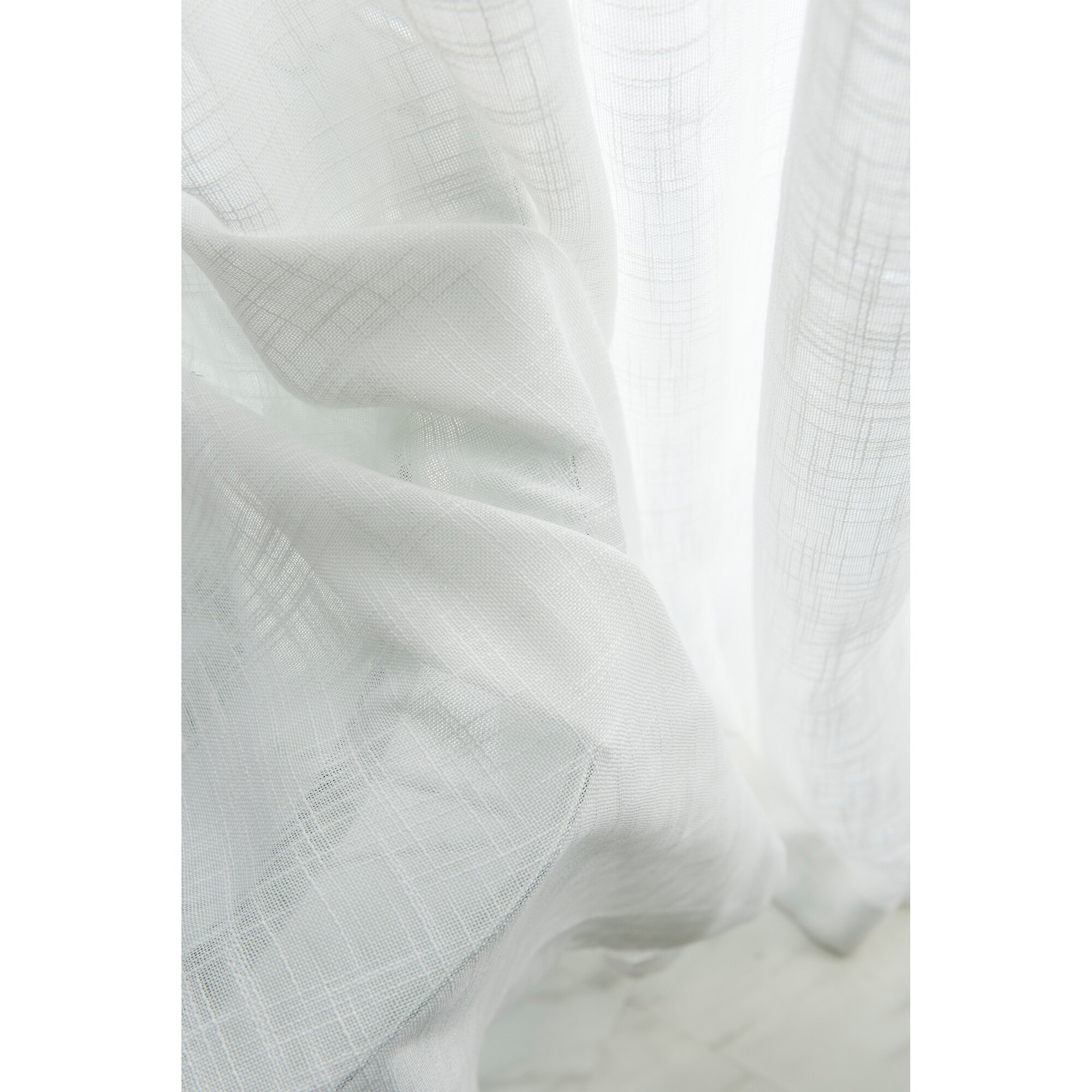 Set perdele Kring, 2 * 140x245 cm, Poliester, Alb - eMAG.ro