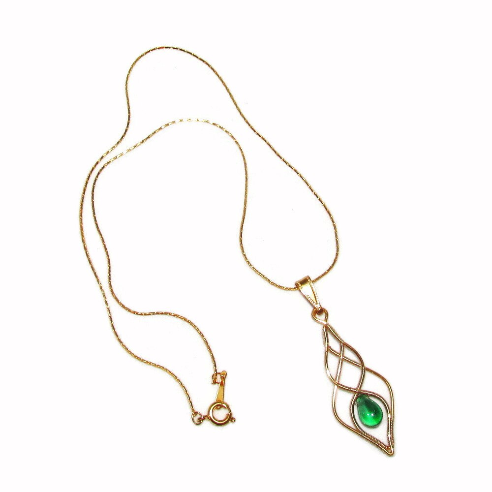 Pandantiv, Elven Rose Design, Elven Light, handmade, placat cu aur ...