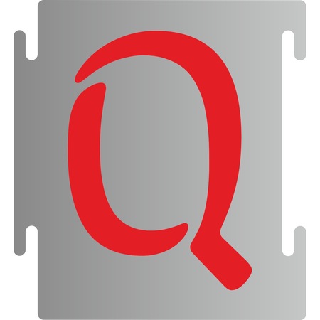 Sablon vopsire din inox litera Q - font MSL23 75mm - eMAG.ro