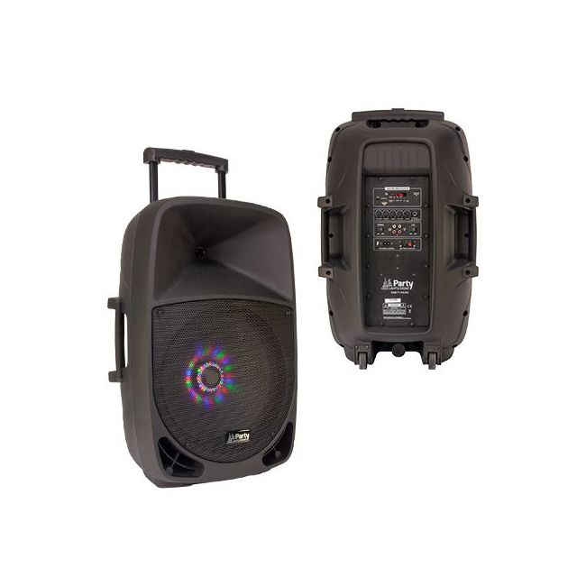 Boxa portabila cu maner telescopic, iluminata LED, 15 inch/38CM,400W ...