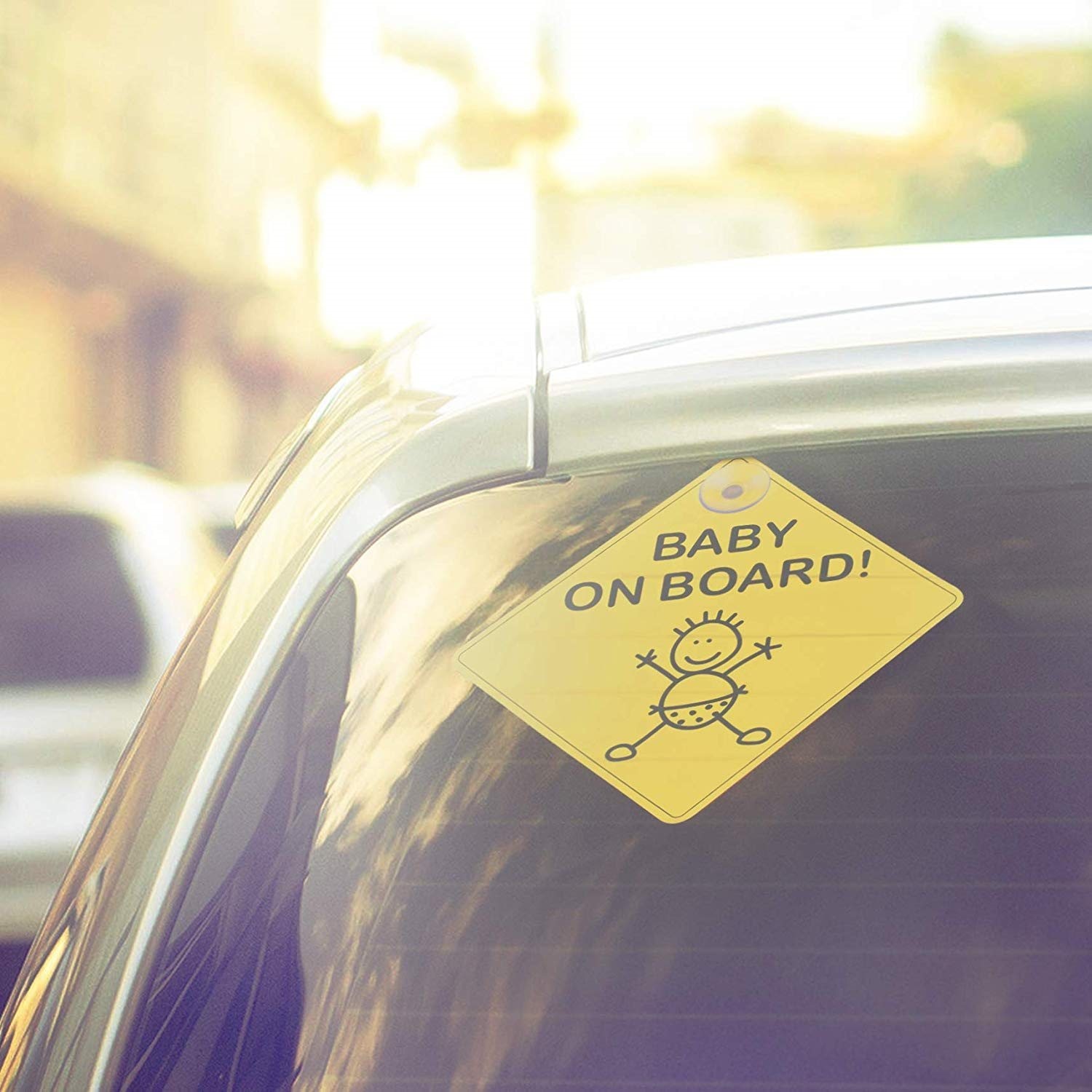 Semn pentru masina "Baby on board!" - Topcom - eMAG.ro