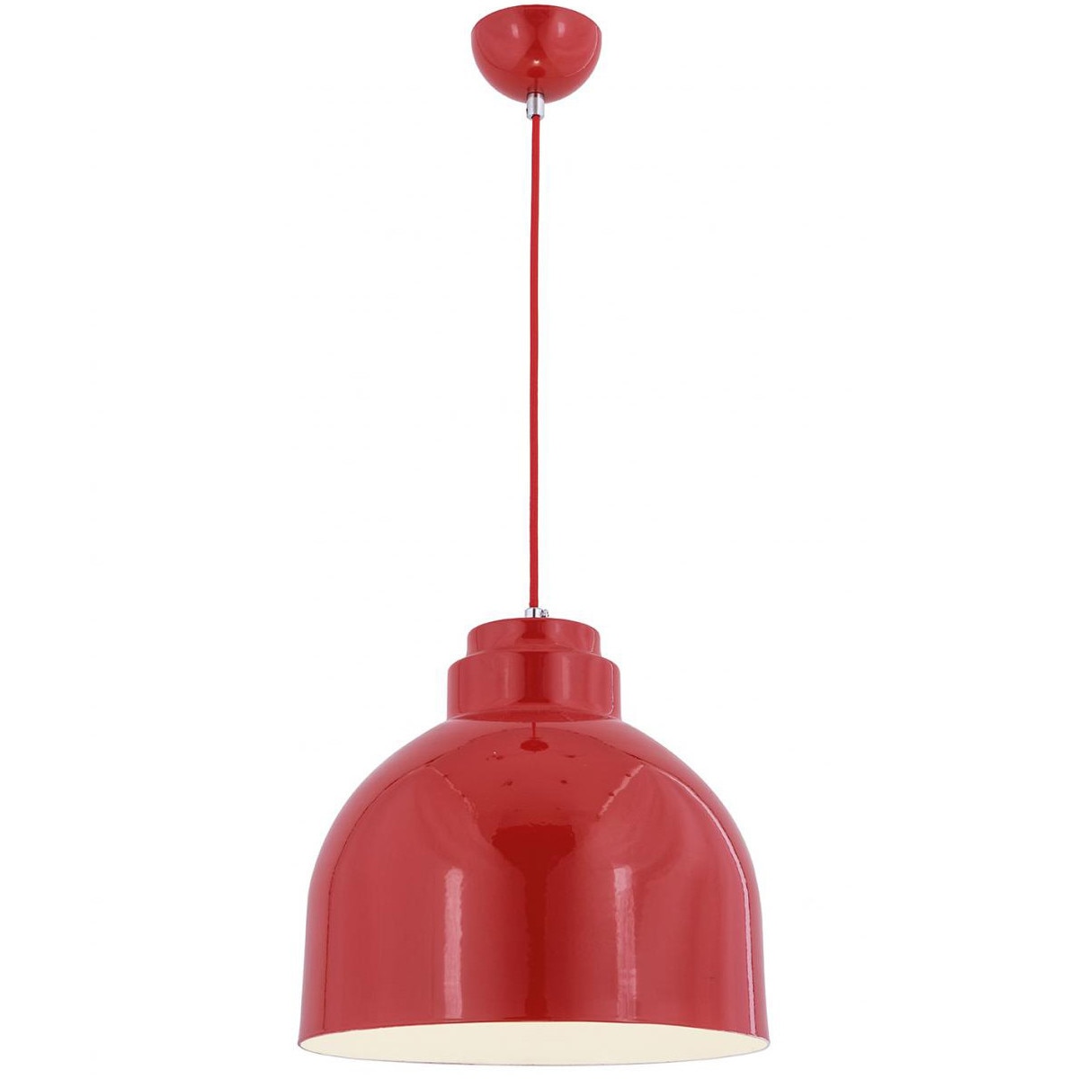 Pendul din Metal/Sticla 2108, 30X100 cm, 1XE27, 60W, Rosu - eMAG.ro