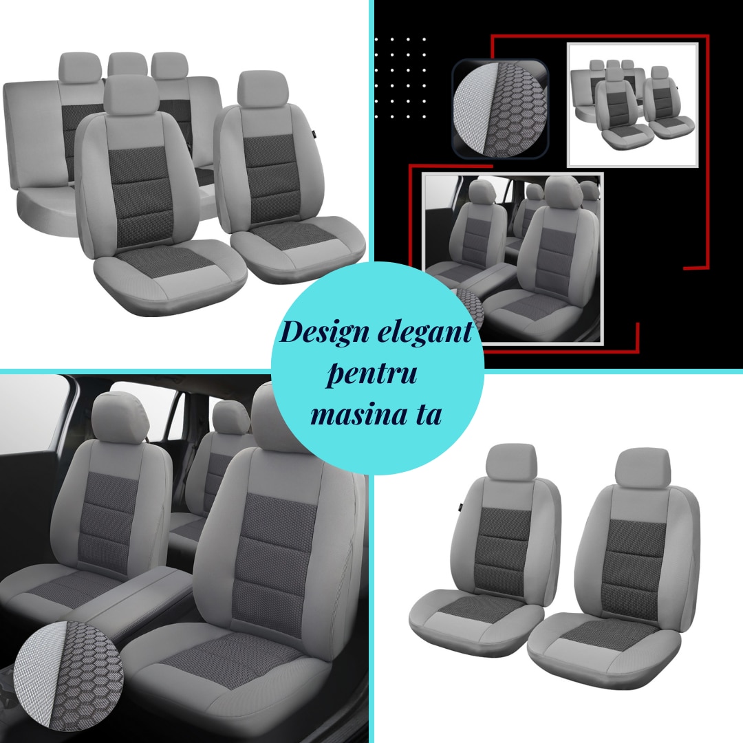 Set huse auto universale Prmium Lux, cu umplutura de spuma moale ...