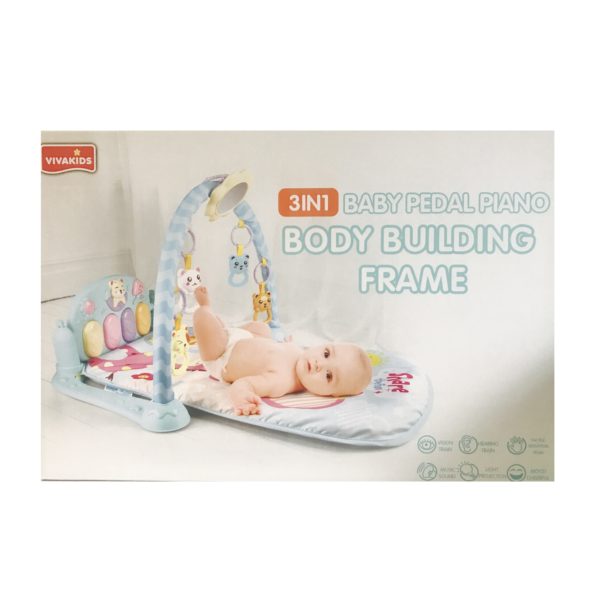 Interaktív baba matrac, zene, zongora, projektor és arcade levehető ...