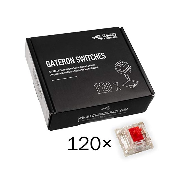 Set switch-uri pentru tastaturi mecanice Glorious Gateron Red 120 buc ...