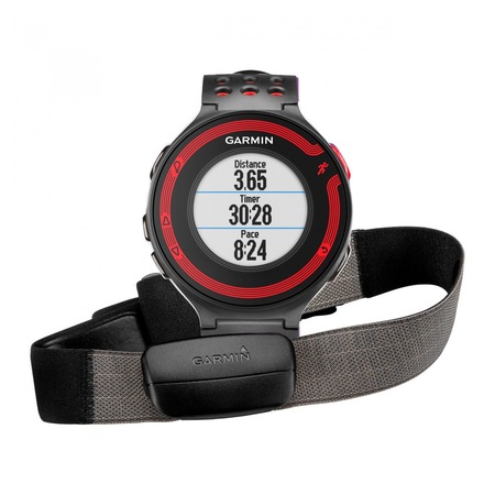 Ceas alergare Garmin Forerunner 220, Rosu/Negru cu centura puls - eMAG.ro