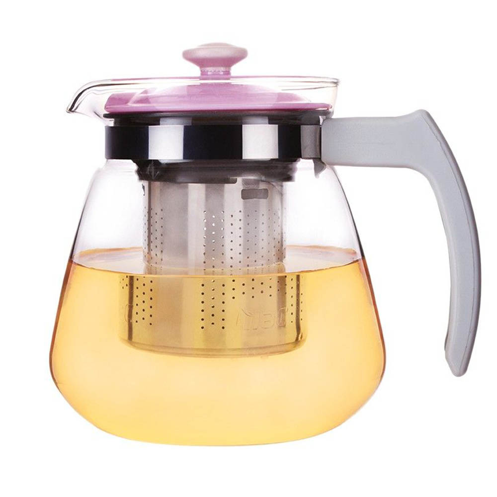 Ceainic sticla cu infuzor Schafer, inox, 900 ml, Roz - eMAG.ro