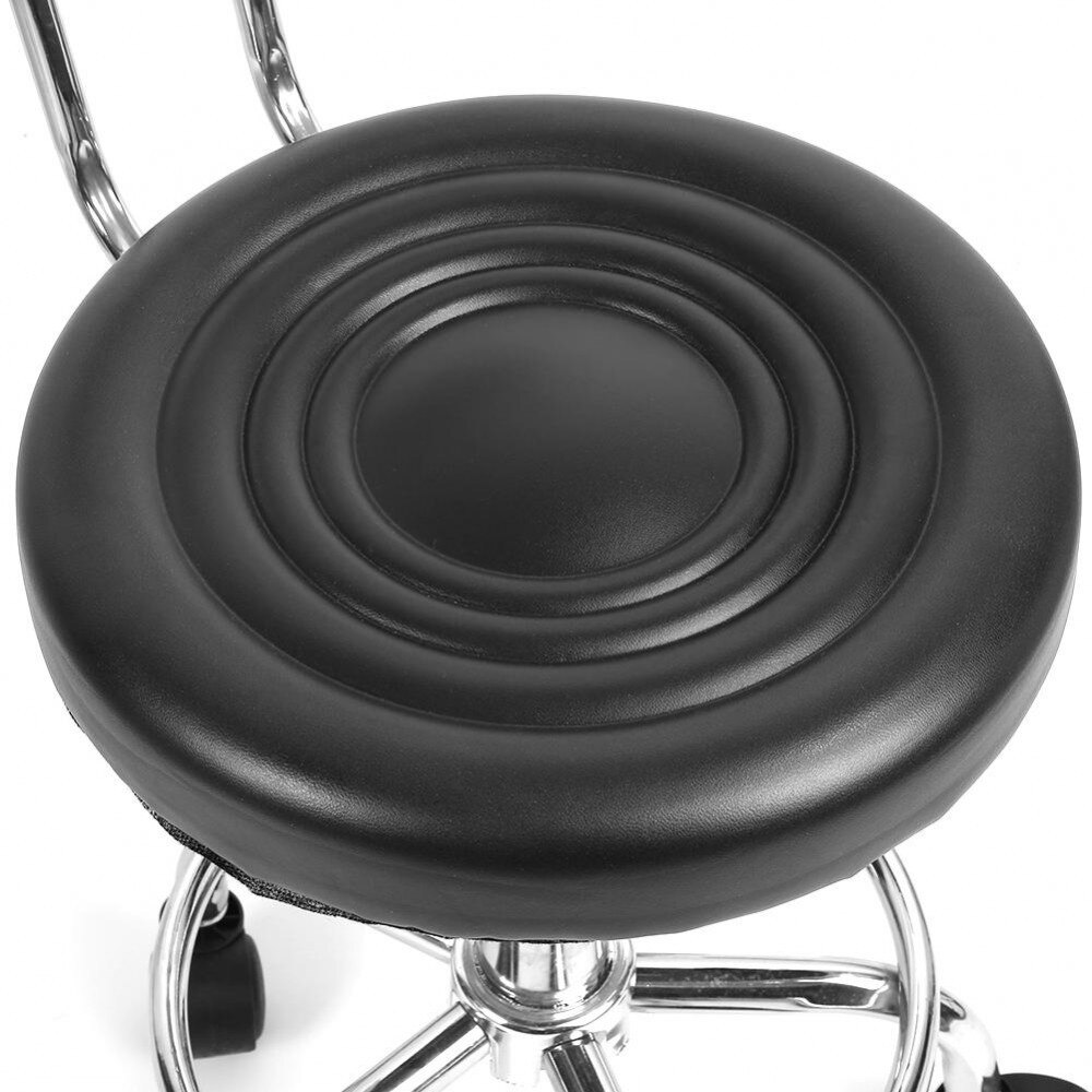 Scaun salon taburet frizerie hidraulic cu roti si spatar - eMAG.ro