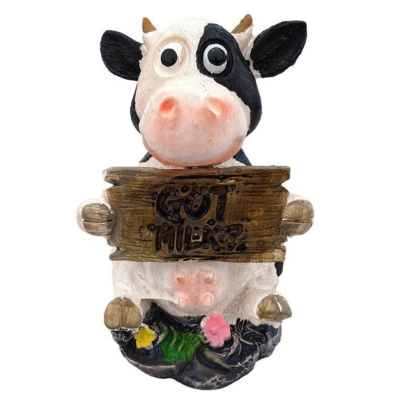 Set 4 vacute din ceramica cu flori si cu diferite inscriptii in limba ...