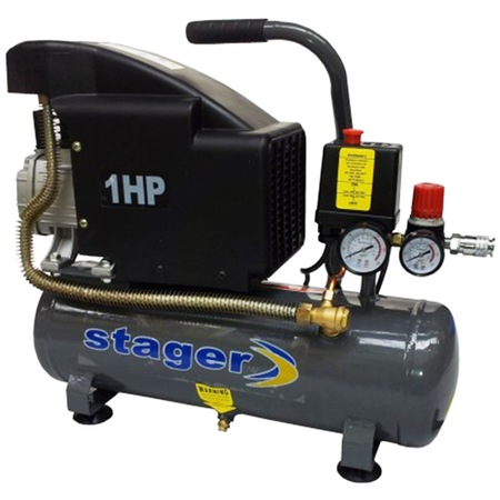 Compresor aer Stager, 6L, 1HP,8bar, 126L/min, motor cupru - eMAG.ro