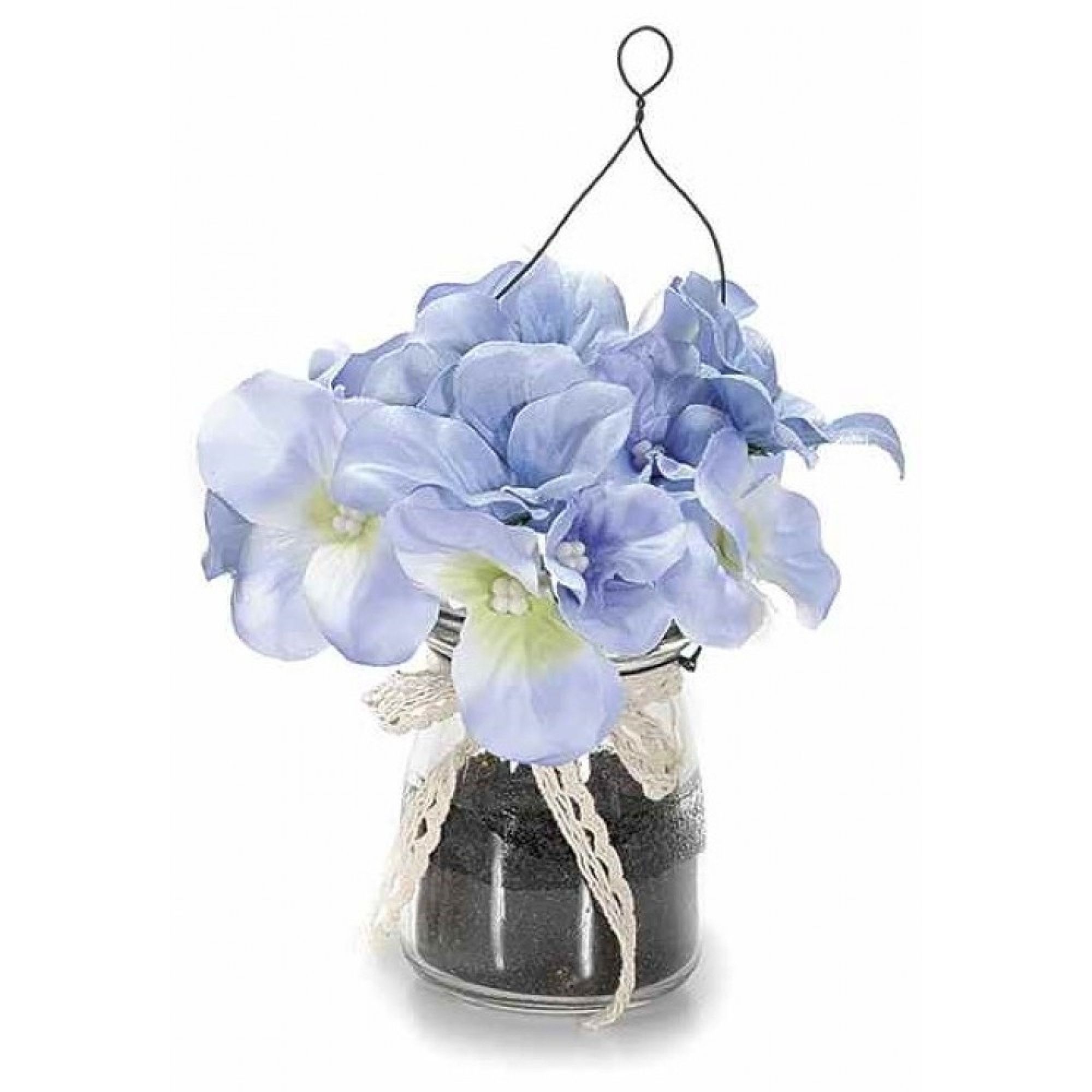 Viorele in vaza albastre 10 cm x 17H - eMAG.ro