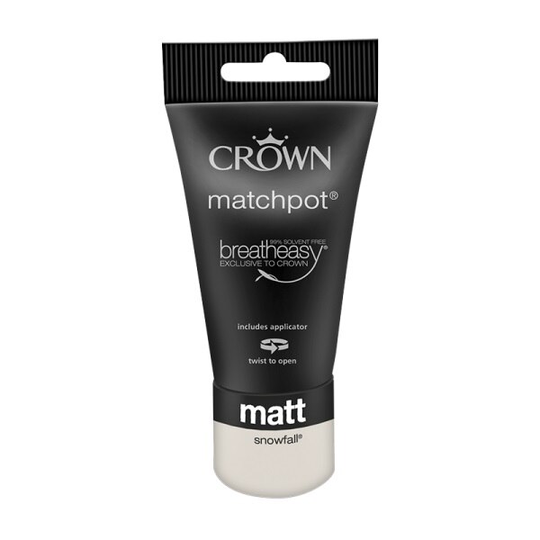 Тестер интериорна боя Crown Matt Emulsion Snowfall, 40 мл. - eMAG.bg