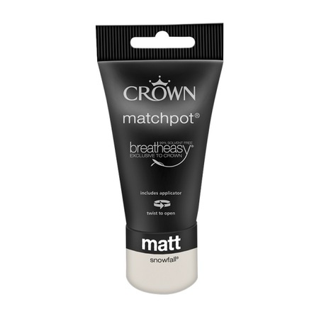 Тестер интериорна боя Crown Matt Emulsion Snowfall, 40 мл. - eMAG.bg