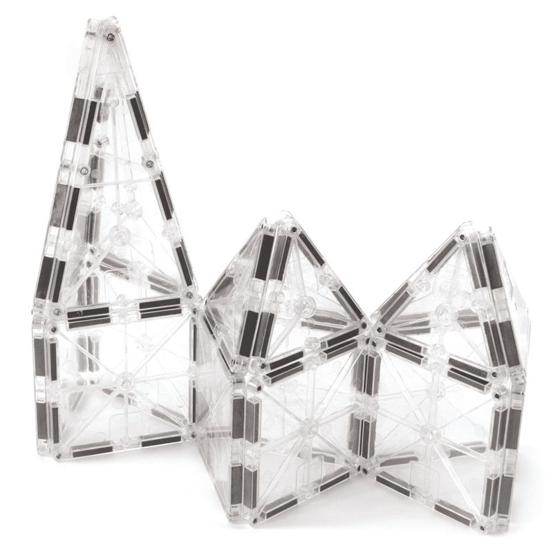 Магнитен конструктор Magna-Tiles - ICE, прозрачен, 16 бр - eMAG.bg