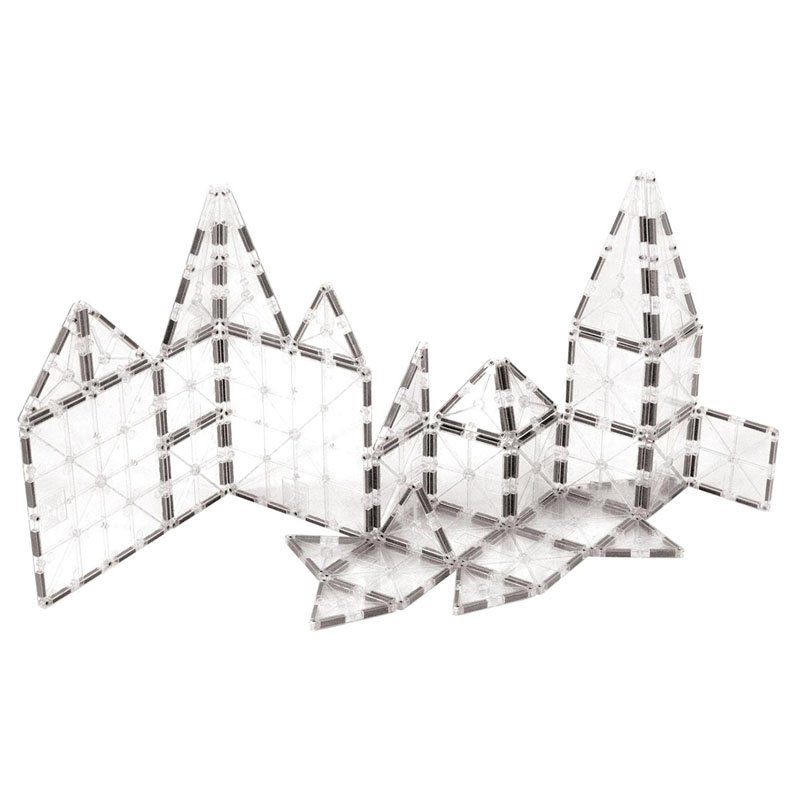 Магнитен конструктор Magna-Tiles - ICE, прозрачен, 16 бр - eMAG.bg