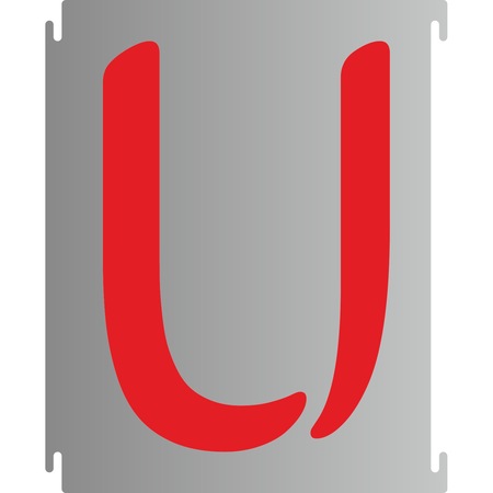 Sablon vopsire din inox litera U - font MSL23 200mm - 1 piesa - eMAG.ro