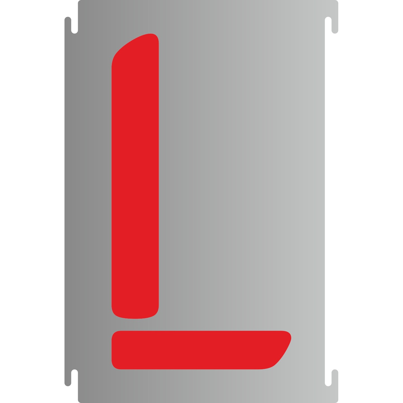 Sablon vopsire din inox litera L - font MSL23 200mm - 1 piesa - eMAG.ro