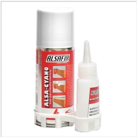 Adeziv cianoacrilat cu activator, Alsafix Alsa Cyano - 65 gr + 200 ml - eMAG.ro