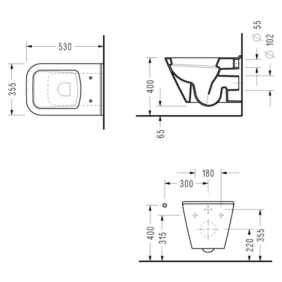Конзoлна WC-чиния Serel DIAGONAL DG10 Soft Close, с вградено биде - eMAG.bg