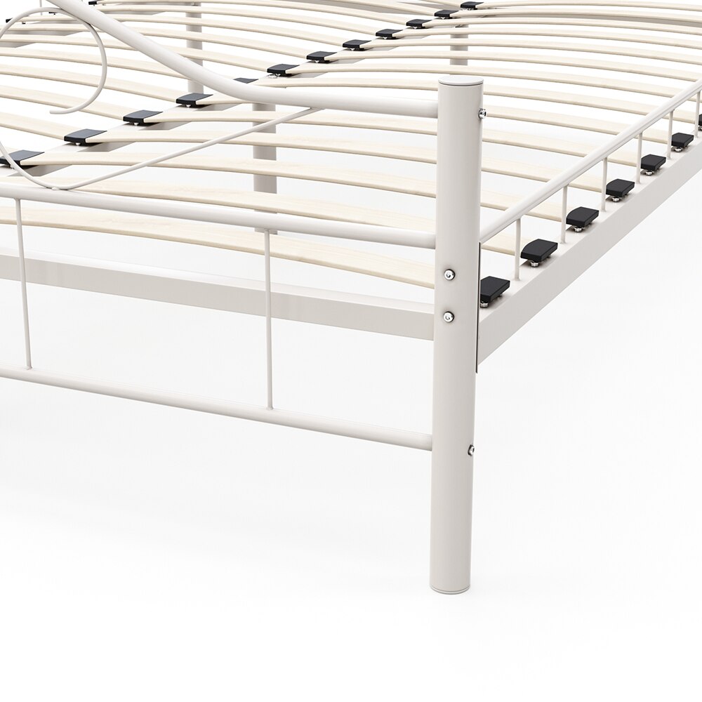 Pat cu cadru metalic Timeless tools, Somiera cu zabrele, 140 x 200 cm ...