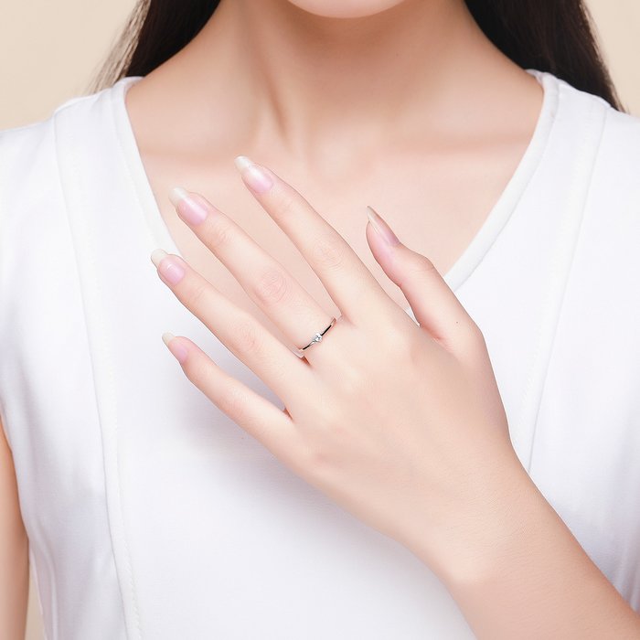 Inel din argint Simple Heart Ring 7 - eMAG.ro