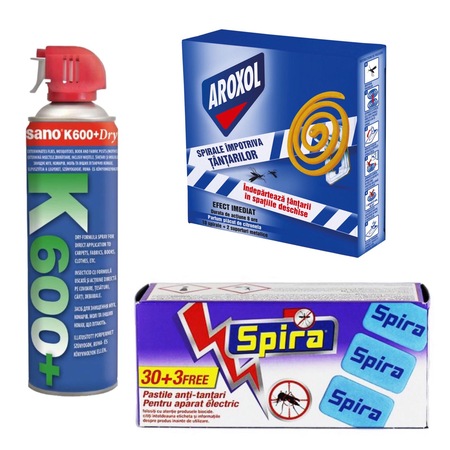Pachet Sano K600 impotriva insectelor zburatoare + Spirale Aroxol ...