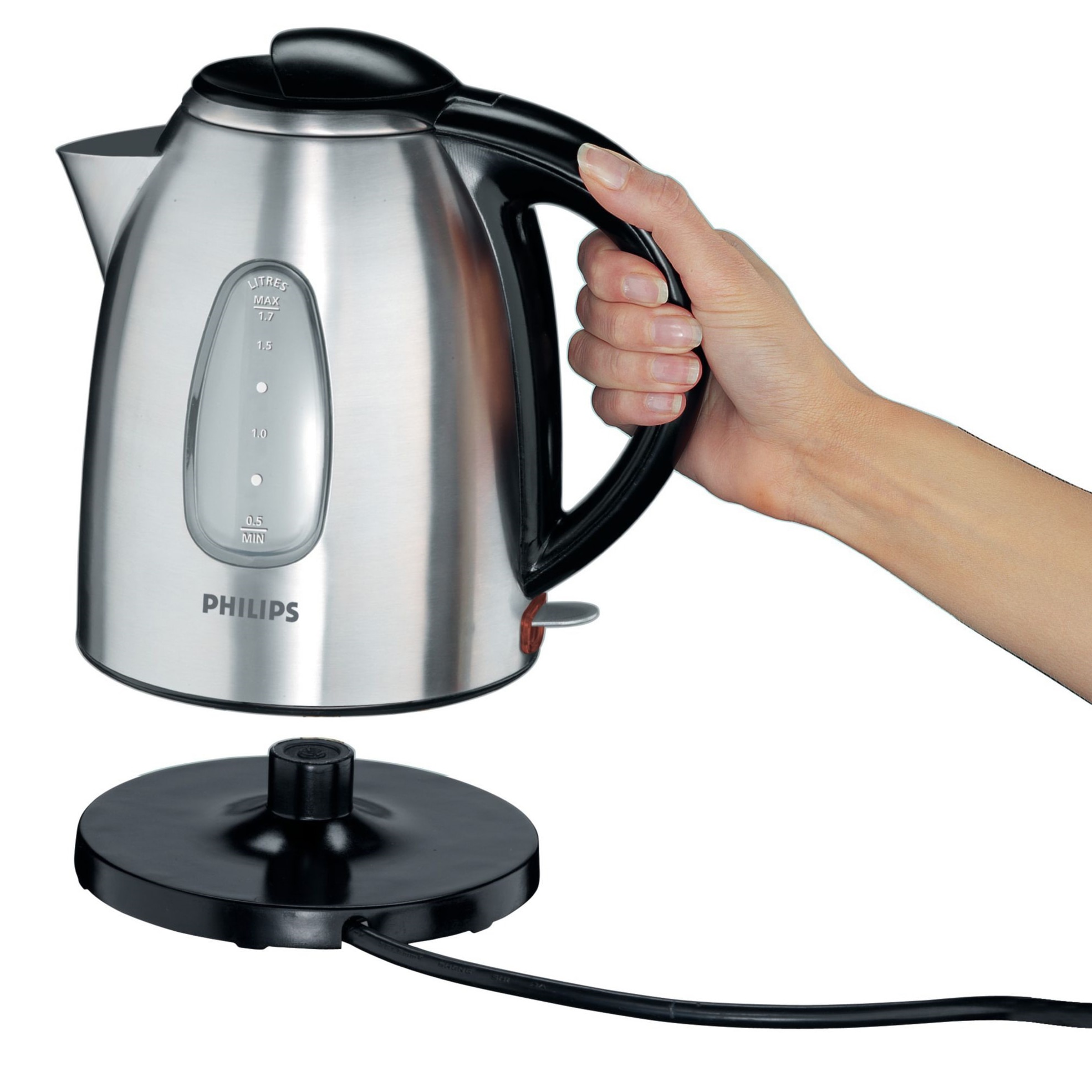 Fierbator Philips HD4665/20, 2400W, 1.7l, Inox - eMAG.ro