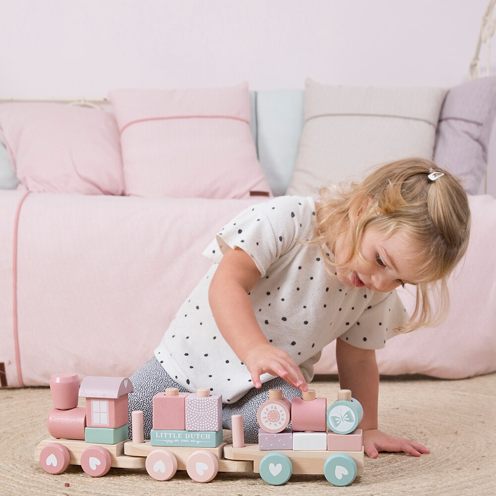 Tren de lemn Little Dutch Adventure Pink - eMAG.ro